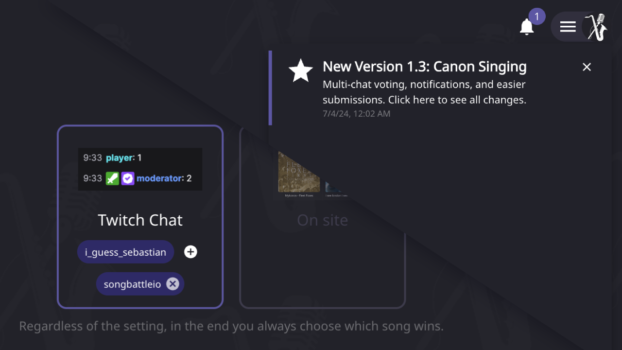 songbattle.io - Battle Songs against each other!