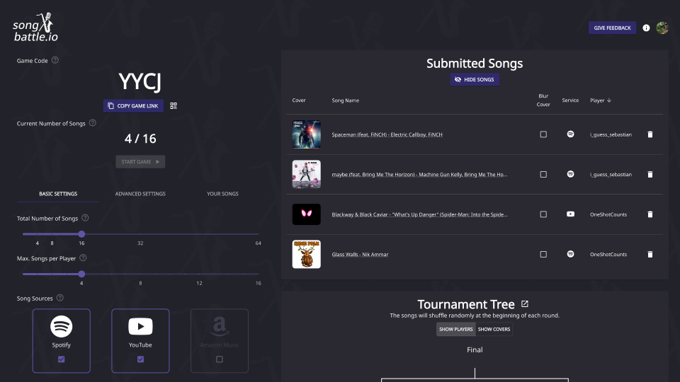 songbattle.io - Battle Songs against each other!